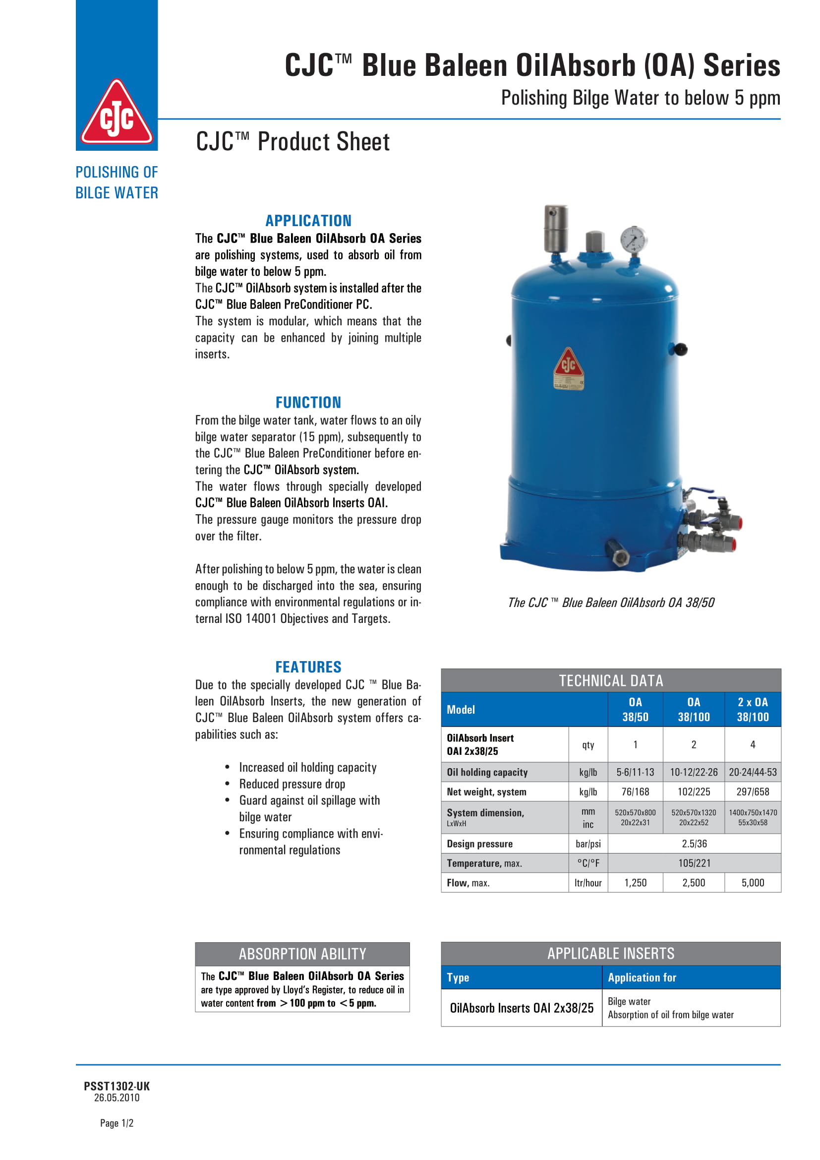 Blue Baleen OilAbsorb - CJC Filtration - IQ Oil Australia