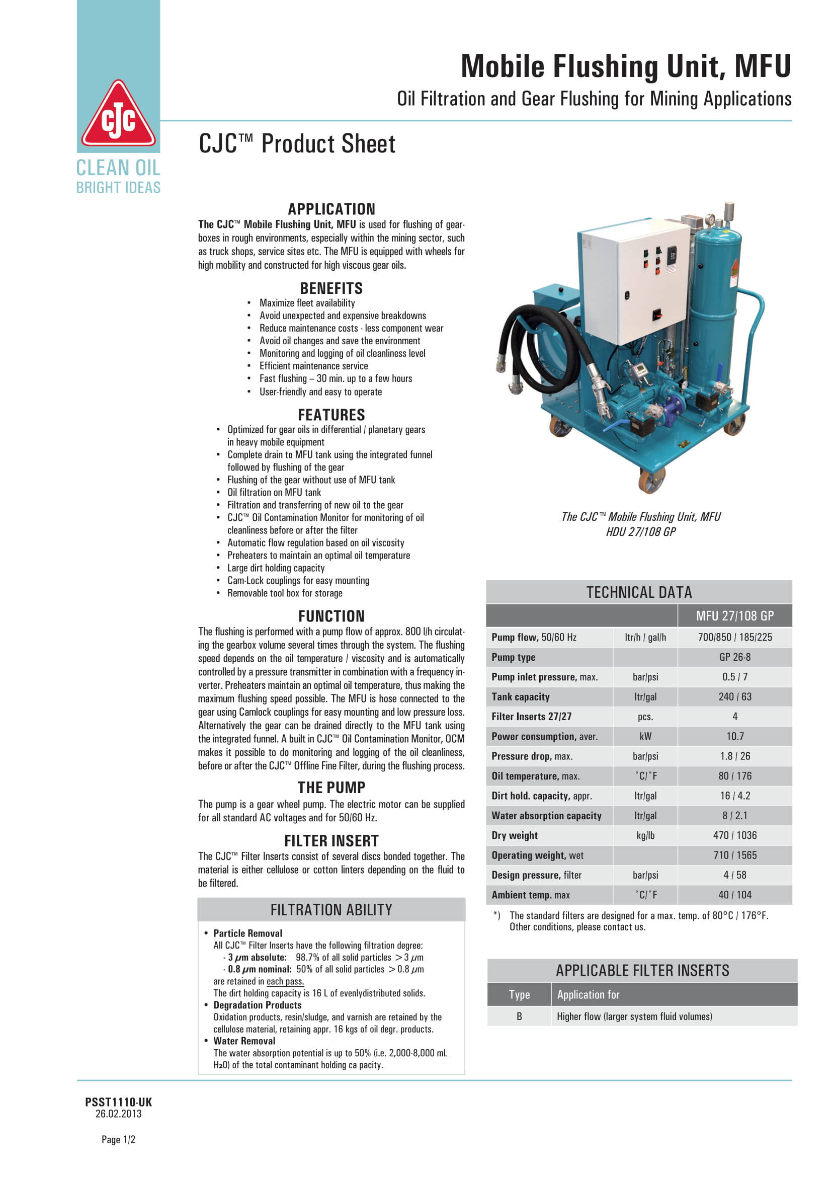 CJC MFU Mobile Flushing Unit - IQ Oil Australia - CJC Sole Distributor